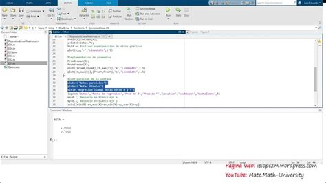 Regresión Lineal Simple Usando El Método Matricial En Matlab Youtube