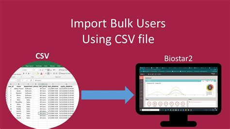 Import Bulk Users Using Csv File In Biostar2 Suprema Youtube