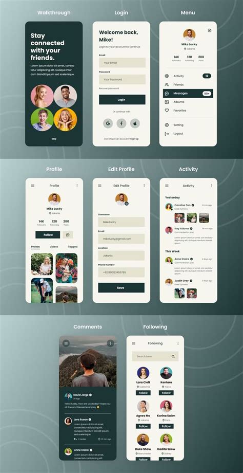 Social Media App Ui Template