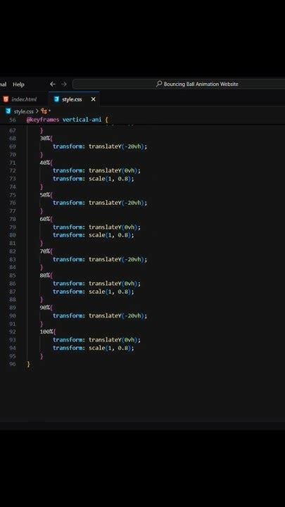 Bouncing Ball Animation In Htmlcssjswebdevelopmenthtmlcssjavascript