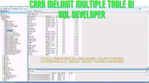 Cara Melihat Multiple Tabel Di Oracle Sql Developer Youtube