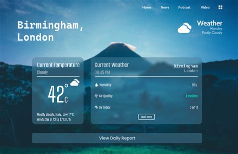 weather forecasting web application ui design by kesavan v on dribbble