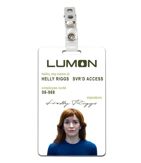 Severance Lumon Industries Employee Badge Id Badge Pvc Helly Riggs