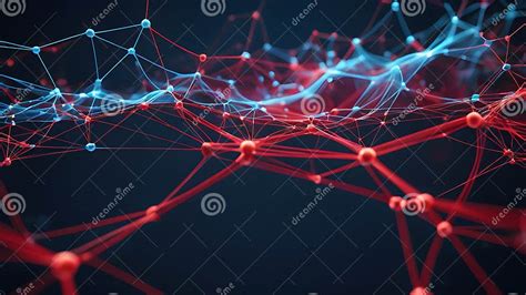 Abstract Representation Of Neuron Connections Neural Networks Transmitting Information Stock