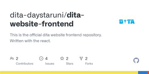Github Dita Daystarunidita Website Frontend This Is The Official Dita Website Frontend