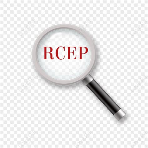 Rcep Agreement Business Style Gray Magnifying Glasssoutheast Asia