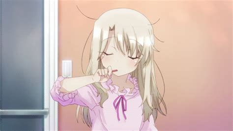 Anime Morning Gif This Anime Boy Is Not Ready To Part With A Bed And Starry Pajamas