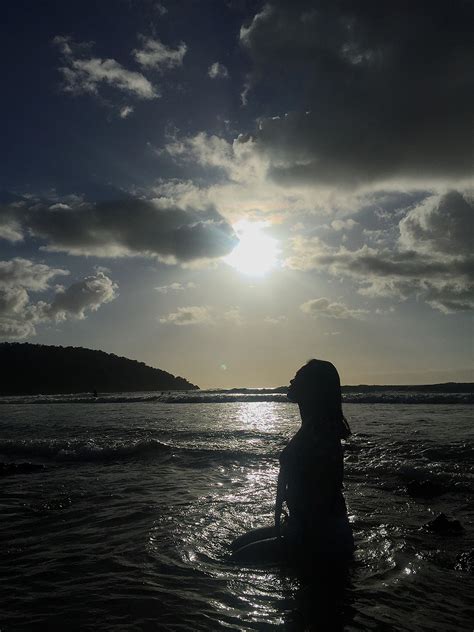 Stunning Sunset Silhouette On The Beach