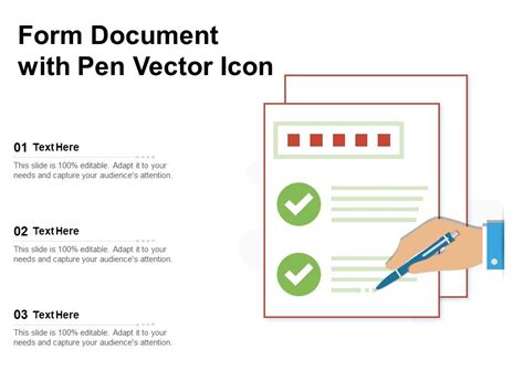 Form Document With Pen Vector Icon Ppt Powerpoint Presentation Ideas Layouts Pdf