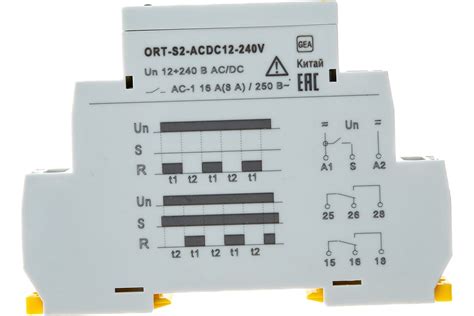 Циклическое реле IEK ORT 2 контакта 12-240В AC/DC ORT-S2-ACDC12-240V ...