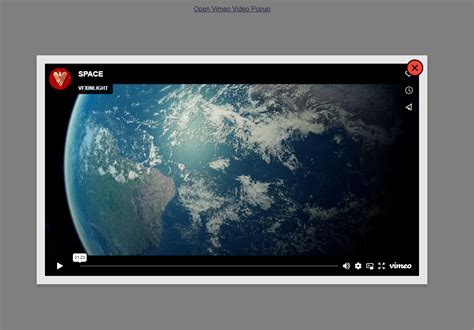 Popups Plugin Players Youtube Dailymotion And Vimeo Standalone For