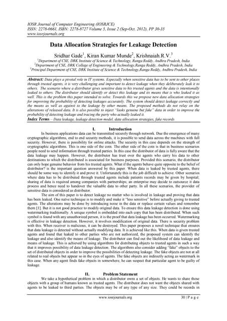 Data Leakage Detection Ppt