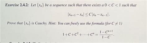 Solved Exercise Let Xn Be A Sequence Such That Chegg Com