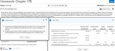 Solved Save Homework Chapter 17b Score 0 Of 3 Pts P17 43