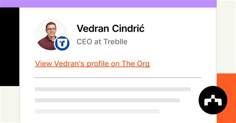 Vedran Cindrić Ceo At Treblle The Org