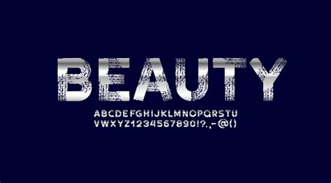 러프 실버 텍스처 알파벳 메탈릭 그런 지 브러시 폰트 벡터 일러스트 레이 션 10eps 0명에 대한 스톡 벡터 아트 및 기타