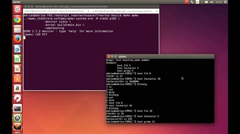 Qemu Freertos Shell Command History Full Functions Youtube