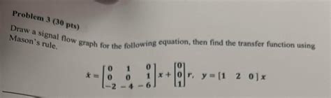 solved problem 3 30 pts draw a signal flow graph for the