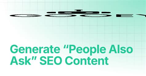 generate “people also ask” seo content gooey ai documentation