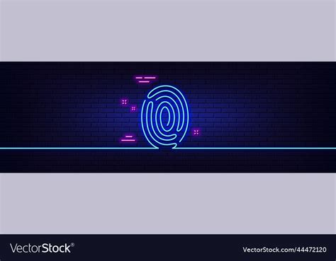 Fingerprint Line Icon Digital Finger Print Sign Vector Image