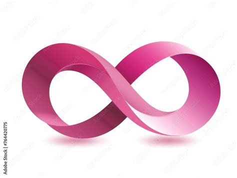 Elegant Pink Infinity Symbol On White A Sleek And Modern Pink Gradient Infinity Symbol