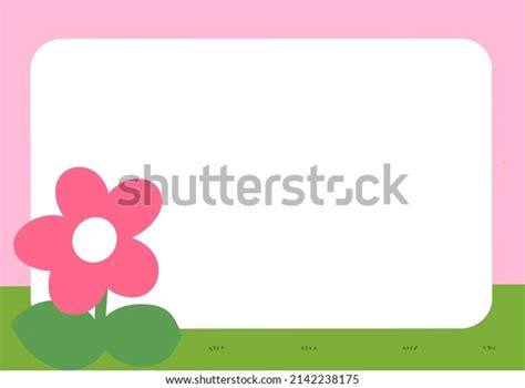 Spring Flower Simple Frame Design Stock Illustration 2142238175 Shutterstock