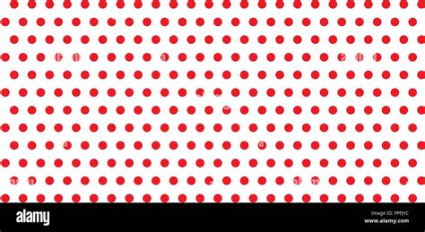 Red Polka Dots Circles Circumferences On A Seamless Infinite Pattern