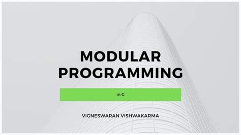 modular programming in c ppt