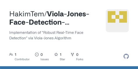 github hakimtem viola jones face detection implementation implementation of robust real time