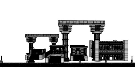 질감 된 그리스 로마 사원 건물 건축물 3d 모델 100 Unknown Free3d