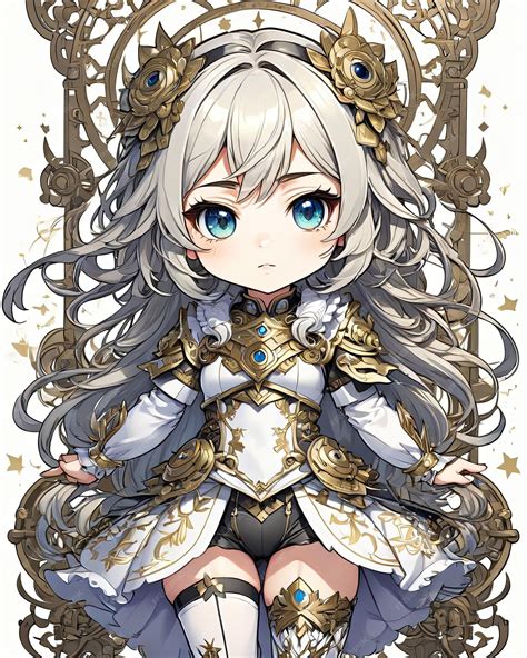 Premium Ai Image Cute Anime Girl White Hair