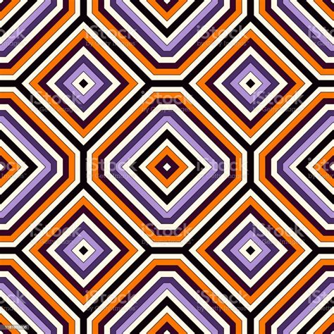 할로윈 전통적인 색상의 원활한 패턴 반복 사각형과 마름모꼴 밝은 장식 추상적 인 배경 가을에 대한 스톡 벡터 아트 및 기타 이미지 가을 검은색 고풍스런 Istock