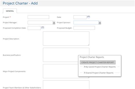 Project Charters Project Insight Project Management Software Product Tour