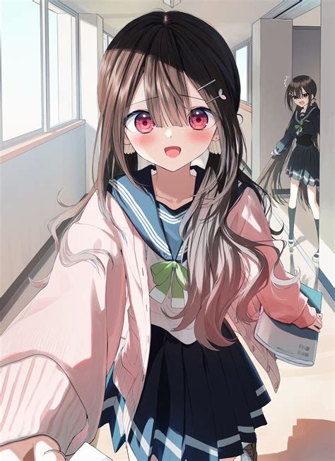 Pentagon Railgun Ky1206 Original Commentary Request Highres 2girls D Black