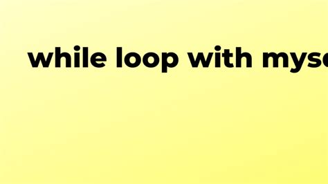 Solved While Loop With Mysqlfetcharray In Php Sourcetrail