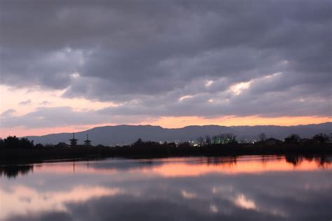 勝間田池の朝焼け 気ままに写真
