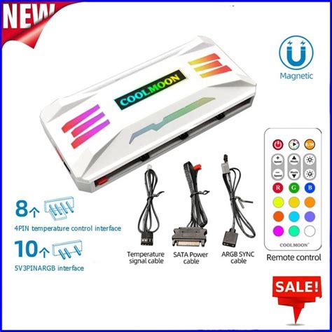 Coolmoon 4pin Pwm 5v 3pin Argb Cooling Fan Rgb Intelligent Remote Controller £9 08 Picclick Uk