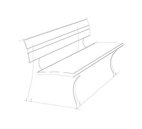 How To Draw A Park Bench With A Pencil Step By Step Drawing Tutorial