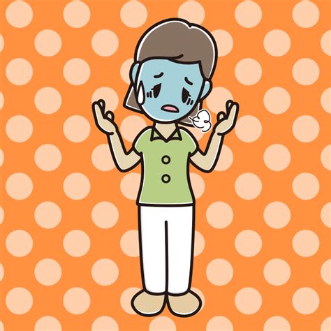 【ビジネスフリー素材】具合が悪そうに話す女性会社員（クールビズ）のイラスト｜【free Illustrations】かわいい無料イラスト素材