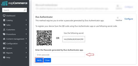 Configure Nopcommerce 2fa Using Duo Authenticator