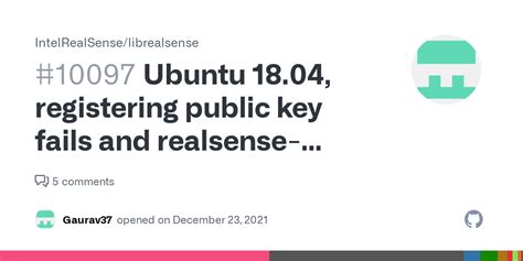 Ubuntu Registering Public Key Fails And Realsense Viewer Doesn T Detect Realsense And