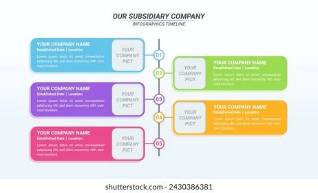 Horizontal Workflow Diagram Infographic 5 Steps Stock Vector Royalty Free 2430386381