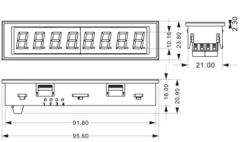 8 Digit 7 Segment Display Rs485 Modbus Led Screen