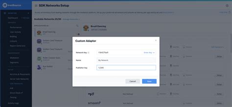 custom adapter setup ironsource knowledge center