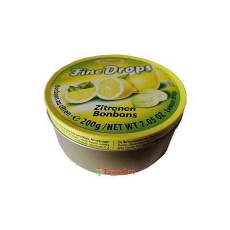 Леденцы с Лимонным Вкусом Woogie Fine drops Zitronen 200g - Euro-Opt
