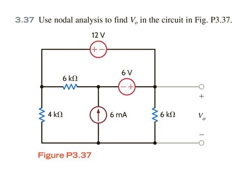 Solved Use Nodal Analysis To Find V In The Circuit In Fig Chegg