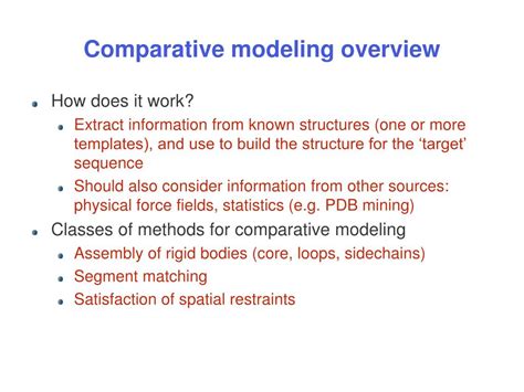 Ppt Comparative Modeling With Modeller Powerpoint Presentation Free Download Id 3799752