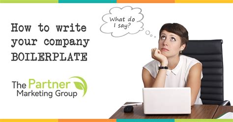 How To Write A Boilerplate The Partner Marketing Group Tips