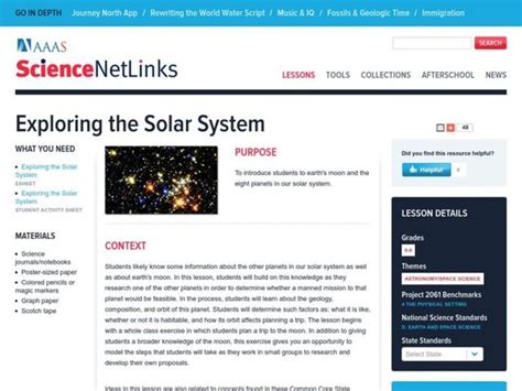 Exploring The Solar System Lesson Plan For 6th 8th Grade Lesson Planet