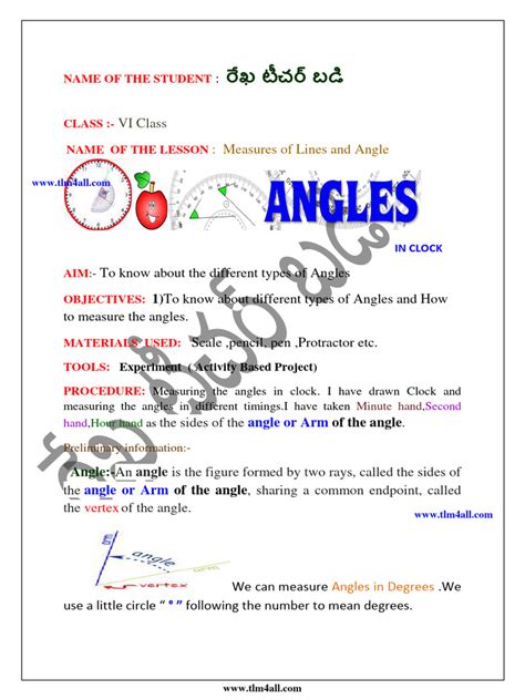 Tlm4all Fa2 6th Class Maths Project Em 1 Pdf